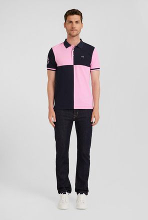 Eden Park Polo Manches Courtes Coup&eacute;-cousu En Piqu&eacute; Coton Bleu Marine Coupe Regular