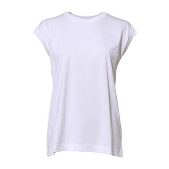 Dolce & Gabbana &Auml;rmelloses Tank-T-Shirt mit Logodetails - - Tops - Damen - Wei&szlig; - XS