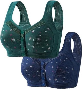 Generic Gilet sans jantes ni &eacute;ponge grande taille, confortable et doux pour la peau, soutien-gorge boutonn&eacute; sur le devant, couleur unie, style fin, soutien-go