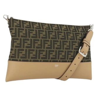 Fendi Sac bandouli&egrave;re en toile Pre-owned - Femme - Pre-owned - Brun - Taille: ONE Size