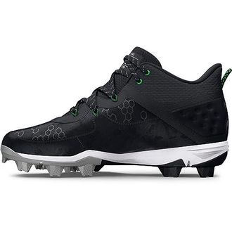 Under Armour Harper 8 Mid RM Chaussures de Baseball pour Homme, (001) Noir/Noir/Argent Métallique, 44.5 EU