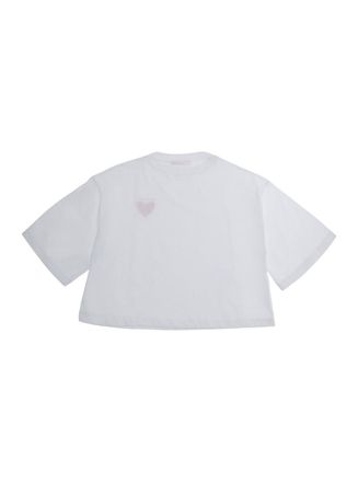Marni Girls T-Shirt White Cotton T-Shirts And Polos