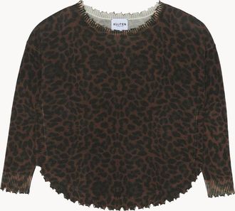 Kujten Pull cachemire femme oversize - Pull Melah Leopard