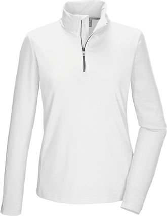 Killtec Damen Funktionsshirt/Fleeceshirt mit Stehkragen und Rei&szlig;verschluss KSW 70 WMN FLX SHRT, gebrochenes Weiss, 38, 43464-000