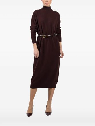 Kontatto roll-neck midi dress - Rouge