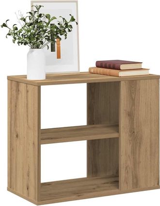 Generic Beistellschrank, Sideboard, Kommode, Beistellregal, Schrank, Mehrzweckschrank, Standregal, 60x30x50cm, Holzwerkstoff(Wei&szlig;) (Handwerkliche Eiche)