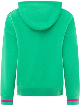 Zwillingsherz Hoodie Zwillingsherz Patches Oversize-Fit, Kapuze, gro&szlig;er Schriftzug und Patches, K&auml;ngurutasche