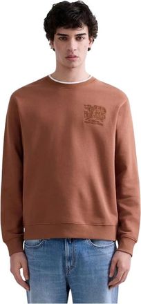 Replay Homme, Sweatshirts et sweats &agrave; capuche, Orange, Taille: XL Cotton Terry Fleece