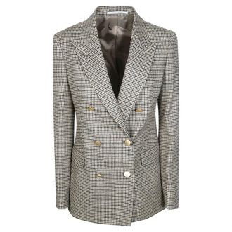 Tagliatore Parigi Pied de Poule Lurex Jacke - - Jackets - Damen - Beige - M