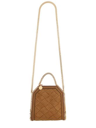 Stella McCartney Womens Handbag Falabella Brown Polyester Handbags Hand Bags