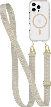 Tech21 EvoCrystal avec bandoulière pour iPhone 16 Pro compatible avec MagSafe - Coque de protection contre les chocs testée 15x selon la norme militaire - Av