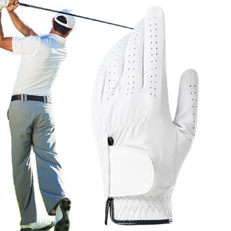 Generic Herren Golf Handschuh | Atmungsaktiver Linksh&auml;nder Golfhandschuh,Gepolsterter Ergonomischer Schutzgriff f&uuml;r Golf Tennis Radfahren Wandern Multifunktio