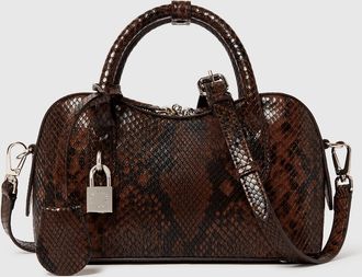 Stella McCartney Ryder Snake Crossbody Bag, Woman, Espresso