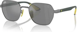 Ray-Ban Rb3794m Scuderia Ferrari Collection Sonnenbrillen Grün Fassung Grau Glas 54-20