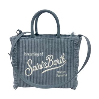 MC2 Saint Barth Femme, Sacs, Bleu, Taille: ONE Size Vanity Mini Corduroy