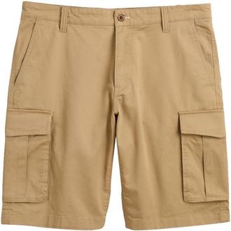GANT Short Cargo en sergé détendu, Kaki foncé, 36 Homme