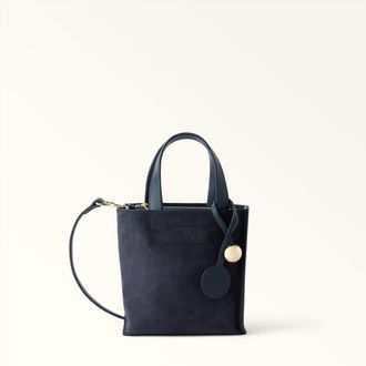 Furla Divide It Tote-bag Mini Toni Mediterraneo Blau Wildleder + Sidney-kalbsleder Damen