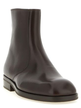 Christophe Lemaire Lamb Leather Ankle Boot - Brown
