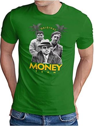 OM3 Original Money Team T-Shirt - Homme - Al Capone EL Chapo Pablo Escobar - S - 5XL, vert, S