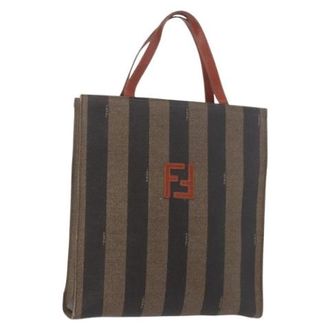 Fendi Pre-owned Pequin Canvas Tote - - Pre-owned - Damen - Braun - ONE SIZE