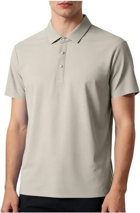 Generic Chemises de golf l&eacute;g&egrave;res et classiques pour homme - Col rabattu - Couleur unie - Ample - Confortable - Respirant - D&eacute;contract&eacute; - Manches courtes - Pou