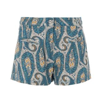 Etro Paisley Shorts - - Shorts - Damen - Blau - W27