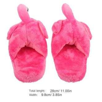 Minkissy Pantoufles Flamant Rose pour Femmes Pantoufles DInt&eacute;rieur Chauds en Mousse &agrave; M&eacute;moire Semelle Antid&eacute;rapante Taille Adulte 28 CM Couleur Rose Vif Confor