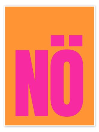 Posterlounge N&Ouml;, Orange Poster von Ohkimiko 50 x 70 cm Orange Wandbilder Wanddeko