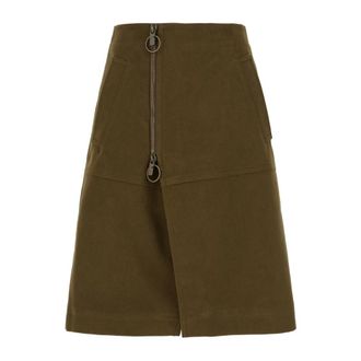 Burberry Baumwoll-Midirock - - Skirts - Damen - Gr&uuml;n - S