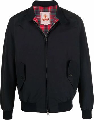 Baracuta Jacke mit Schirmmotiv und Raglan&auml;rmeln - - Jackets - Herren - Blau - 3XS