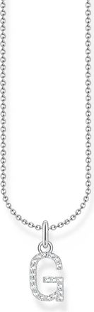 Thomas Sabo Halskette Buchstabe G 925 Sterling Silber mit Zirkonia KE2246-051-14
