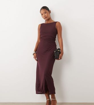 Nobody's Child Margot - Robe mi-longue sans manches en tulle - Bordeaux-Rouge