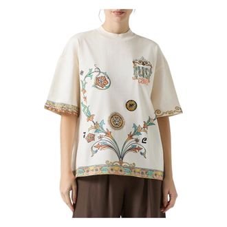 Just Cavalli Femme, Tops, Multicolore, Taille: 42 FR T-shirt &agrave; imprim&eacute; exotique