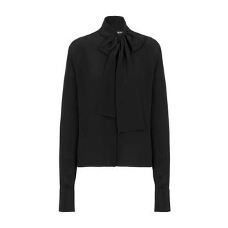 Balmain Femme, Blouses et Chemises, Noir, Taille: 40 FR Crepe de Chine Shirt