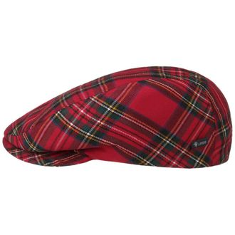 LIPODO Tartan Schottenkaro Flatcap Damen/Herren/Kinder - Schieberm&uuml;tze Made in Italy - Schirmm&uuml;tze Herbst/Winter - Winterm&uuml;tze gef&uuml;ttert - Flat Cap mit Karom
