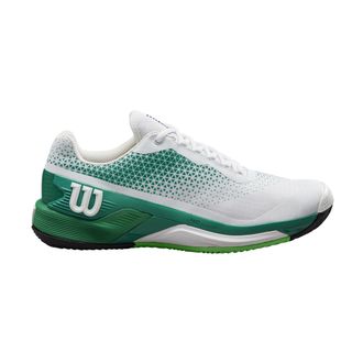 Wilson Herren Rush Pro 4.0 Clay Sneaker, White/Bosphorus/Classic Green, 42 2/3 EU