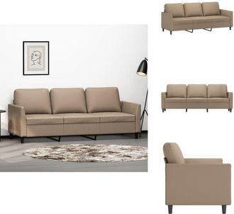 vidaXL Vidaxl - Canapé à 3 places Cappuccino 180 cm Similicuir - Canapé à 3 Places - Canapés à 3 Places - Canapé - Canapé Rembourré