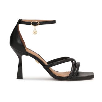 Kazar Schwarze Ledersandalen mit bedeckten Abs&auml;tzen.Dieses Produkt f&auml;llt gro&szlig; aus. - - Shoes - Damen - Schwarzk - 39 EU