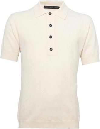 low brand Homme, Tops, Blanc, Taille: M Ribbed Polo