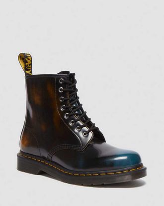 Dr. Martens 1460 Brush Off Leder Schn&uuml;rstiefel in Schwarz, Gr&ouml;&szlig;e: 36