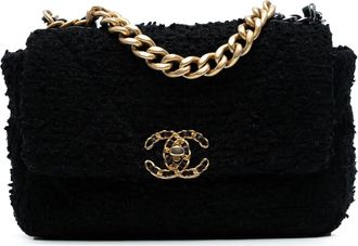 Chanel Hobo Bags - Medium Tweed 19 Flap - Gr. unisize - in Schwarz - für Damen