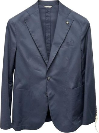 Manuel Ritz Homme, Vestes, Bleu, Taille: M Americana