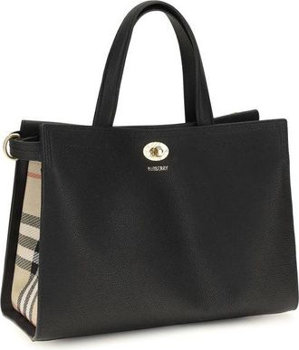 Burberry Cotswolds Check Tote Bag - Black