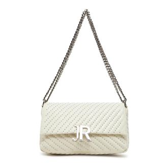 John Richmond Femme, Sacs, Blanc, Taille: ONE Size Sac Shopper Blanc avec Accents Argent