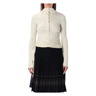 Low Classic LOW Classic, Femme, Tops, Beige, Taille: 38 FR Half-neck Wrap Top