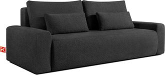 Konsimo 3-Sitzer MOLLIS Schlafsofa, Einzelsofa, mit Wellenfeder, hergestellt in der EU Mega große Liegefläche für bis 2,5 Personen, mit Schlaffunktion, mit Be