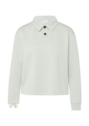 Comma Sweatshirt Sweatshirt Softes Sweatshirt mit Polokragen