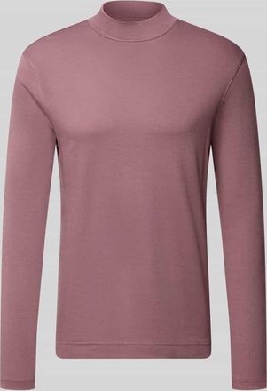 Christian Berg Regular Fit Longsleeve aus reiner Baumwolle mit Stehkragen