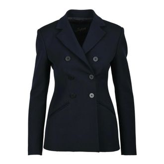 Seafarer Femme, Vestes, Noir, Taille: 34 FR Veste en Laine Mélangée à Double Boutonnage
