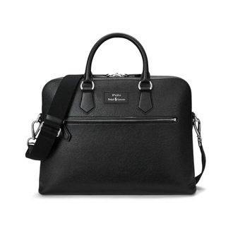 Polo Ralph Lauren Pebbled Leather Commuter Bag - - Bags - Herren - Schwarzk - ONE SIZE